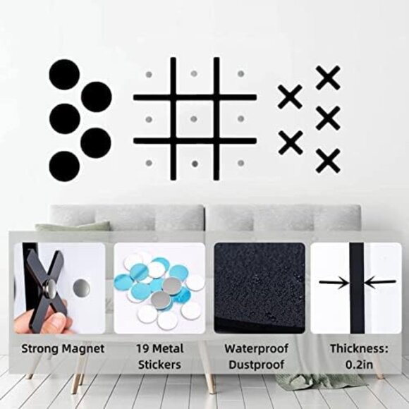 Accents | New Modern Magnetic Tic Tac Toe Wall Game For Kids Playroom ...